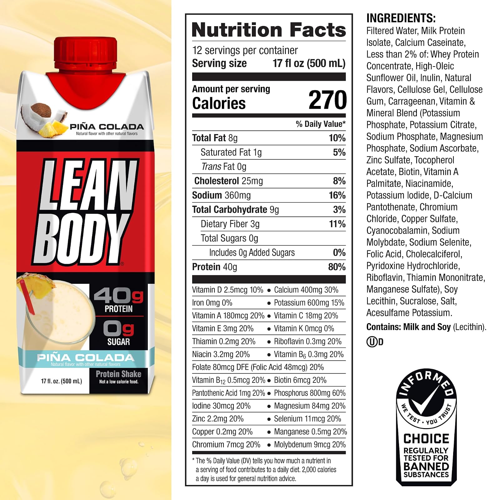 Delicious Pina Colada protein flavour