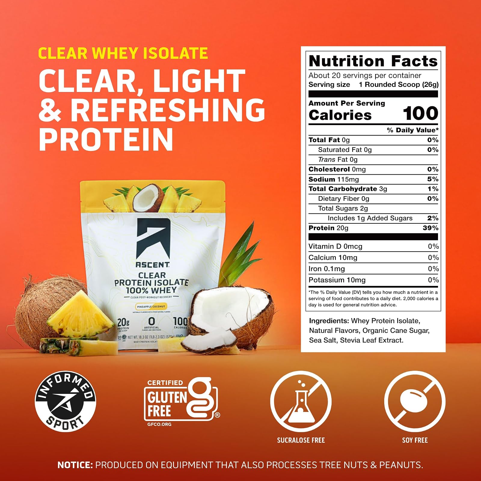 delicious pineapple coconut protein shake