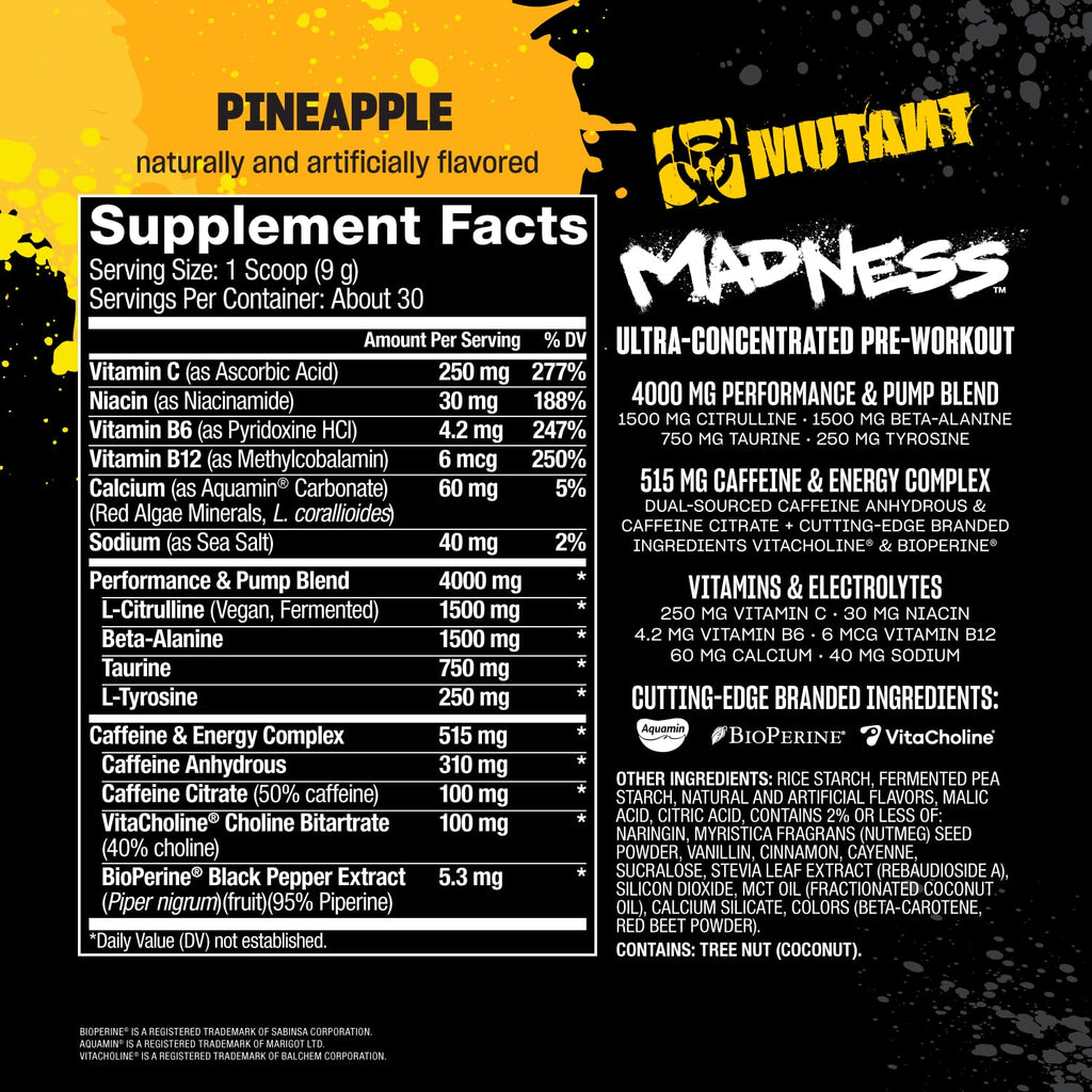 delicious pineapple pre-workout supplement