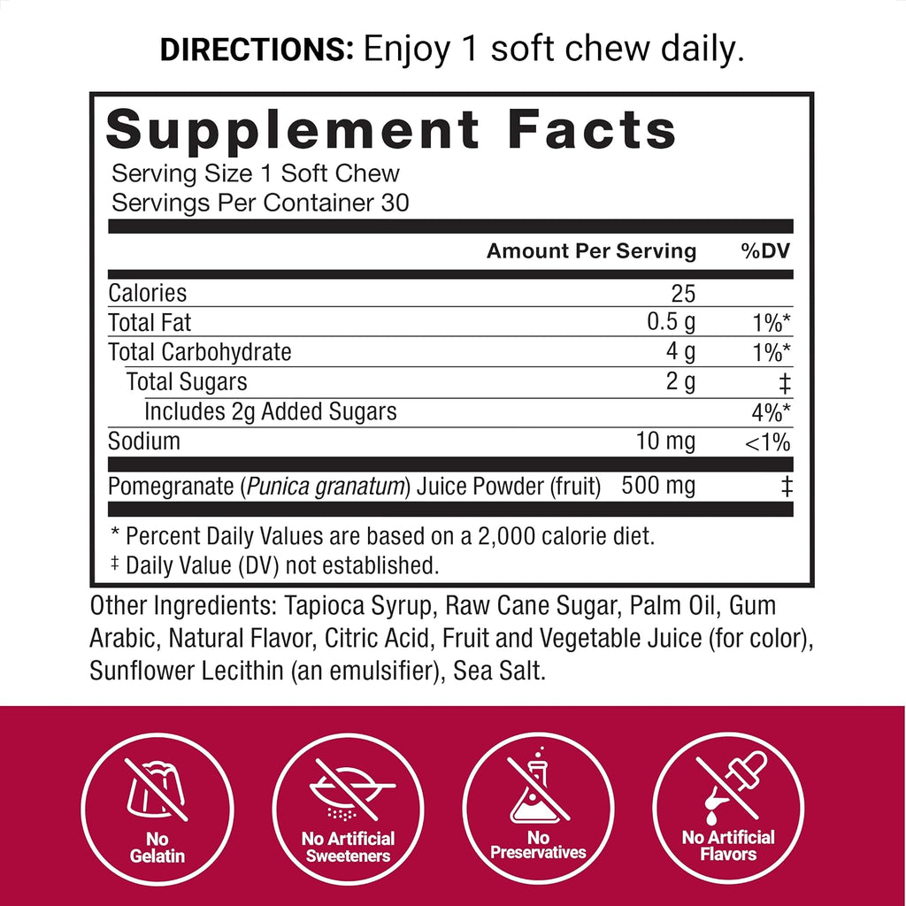 delicious pomegranate chews for immune support