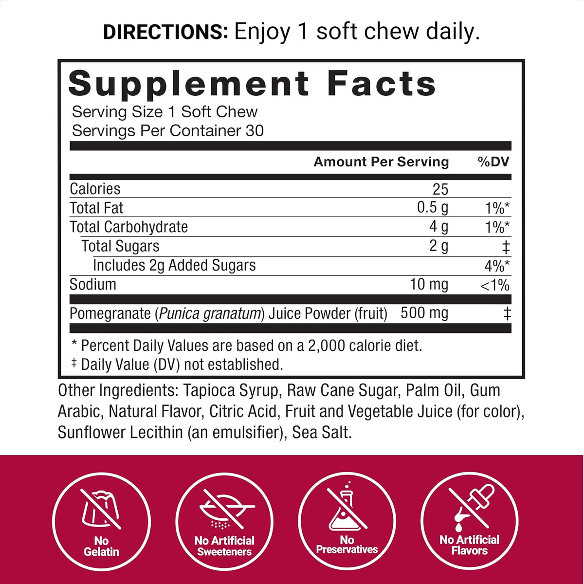 delicious pomegranate chews for immune support