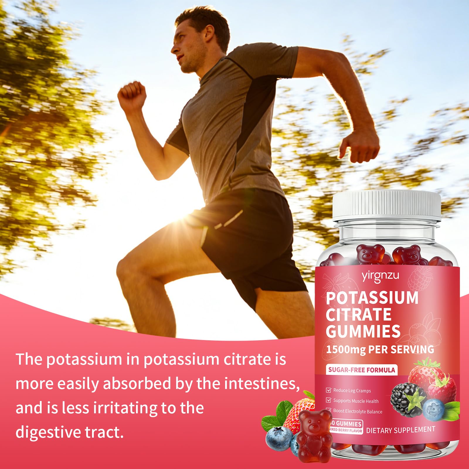 Delicious potassium gummies for adults