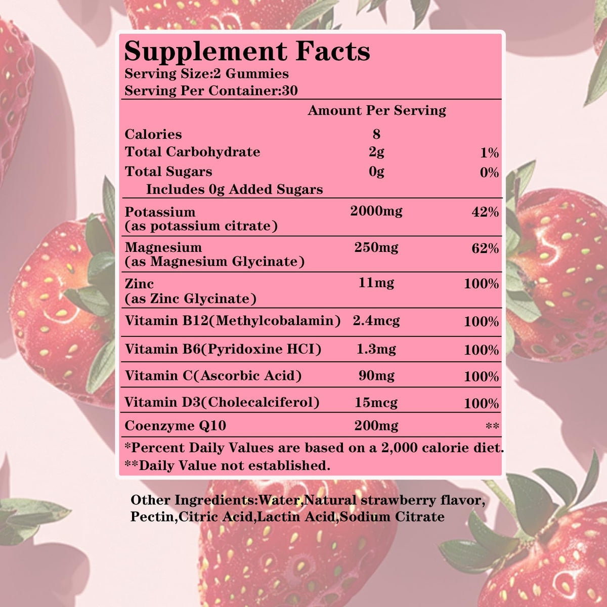 Delicious potassium gummies for health