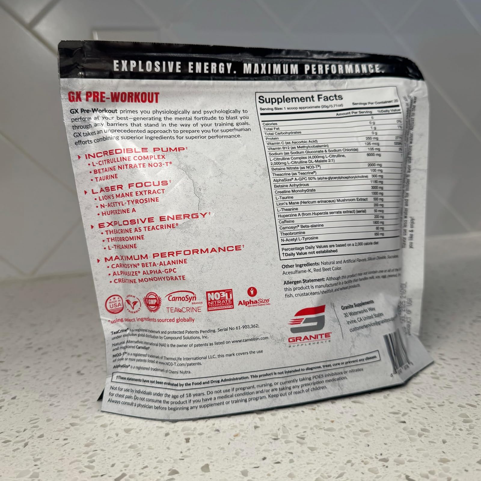 Delicious pre-workout for gym enthusiasts