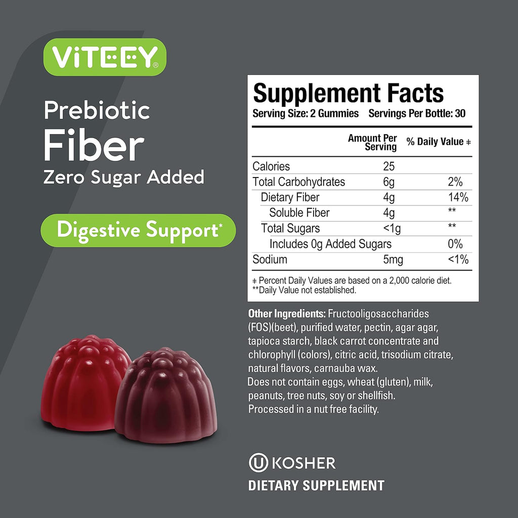 Delicious prebiotic fiber gummies for wellness