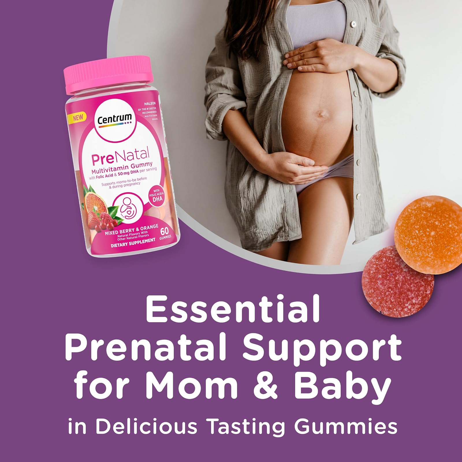 delicious prenatal gummy vitamins for pregnancy