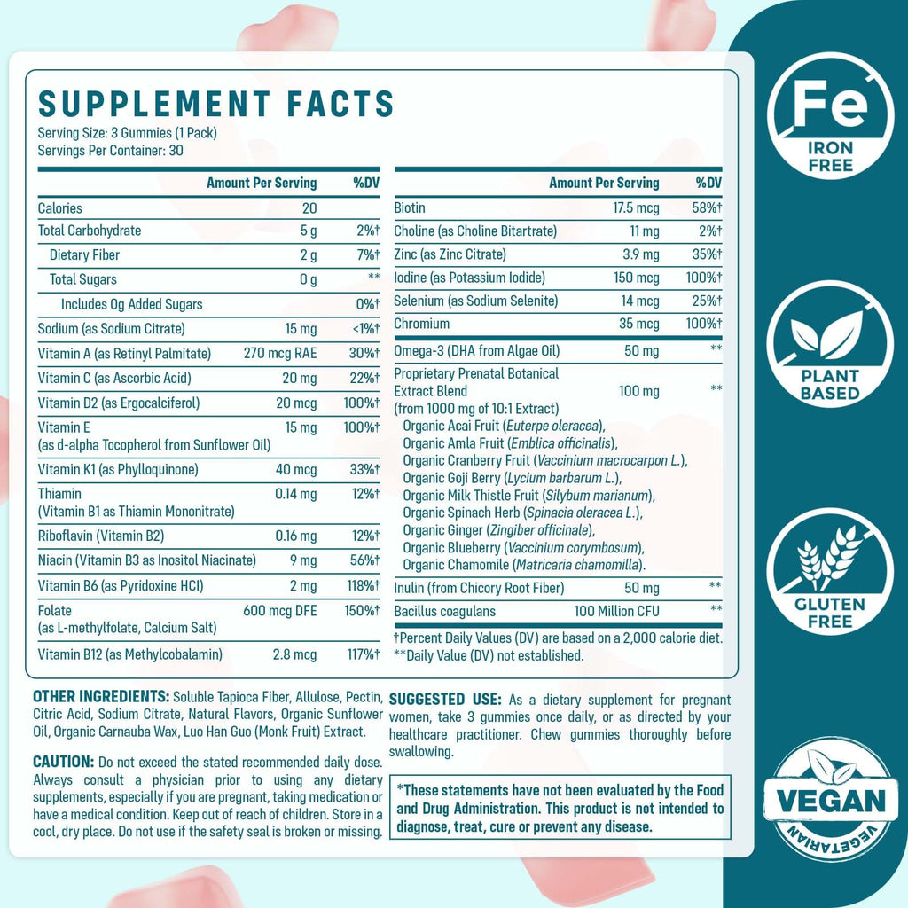 Delicious prenatal vitamins with DHA