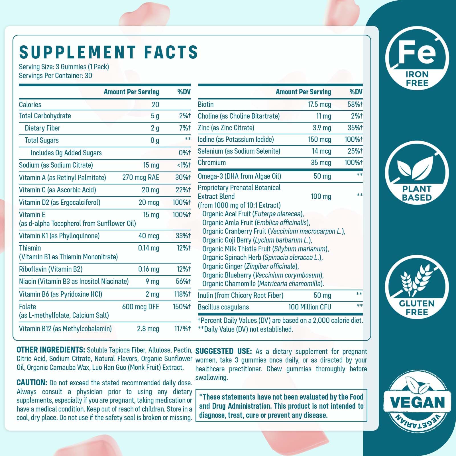 Delicious prenatal vitamins with DHA