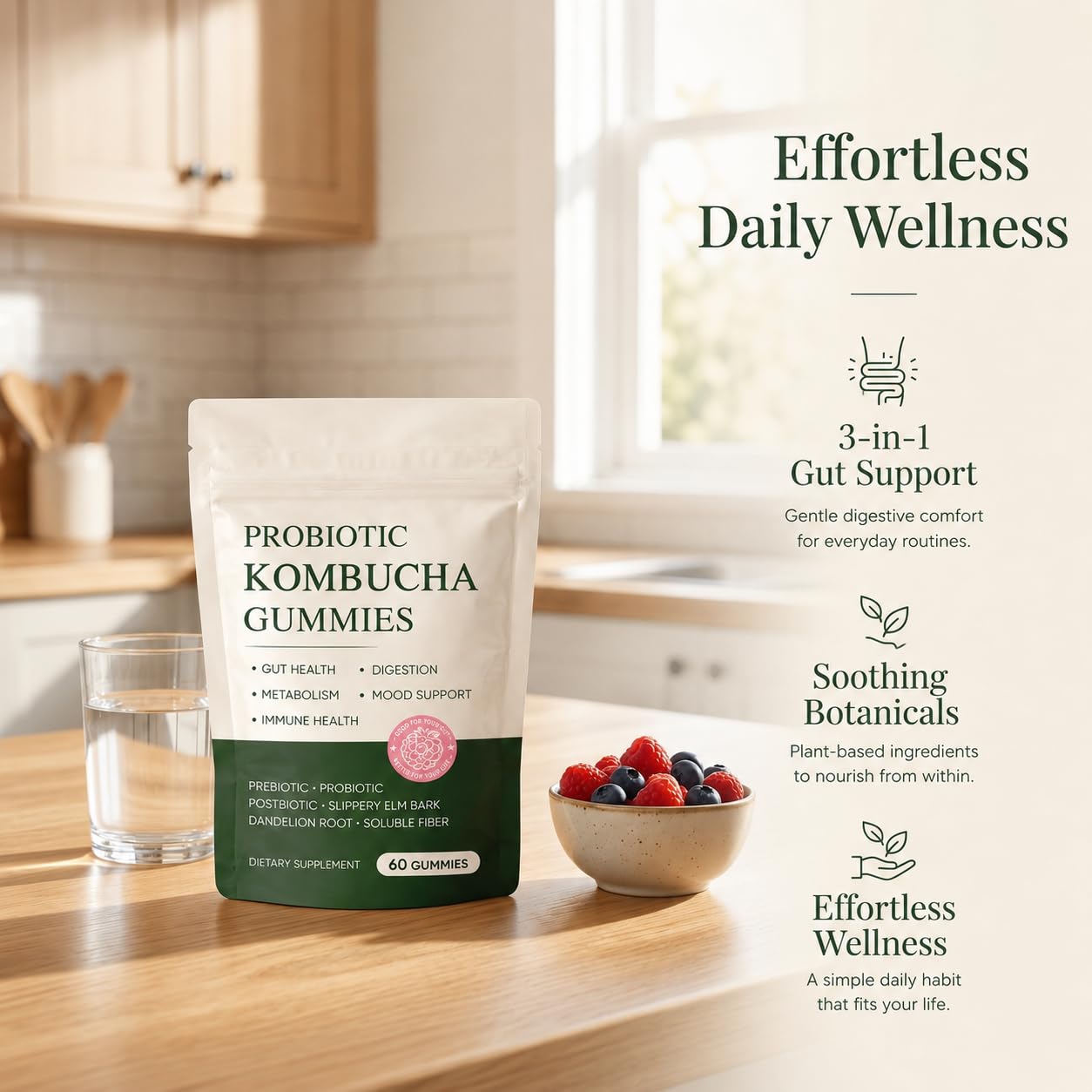 Delicious probiotic gummies for digestion