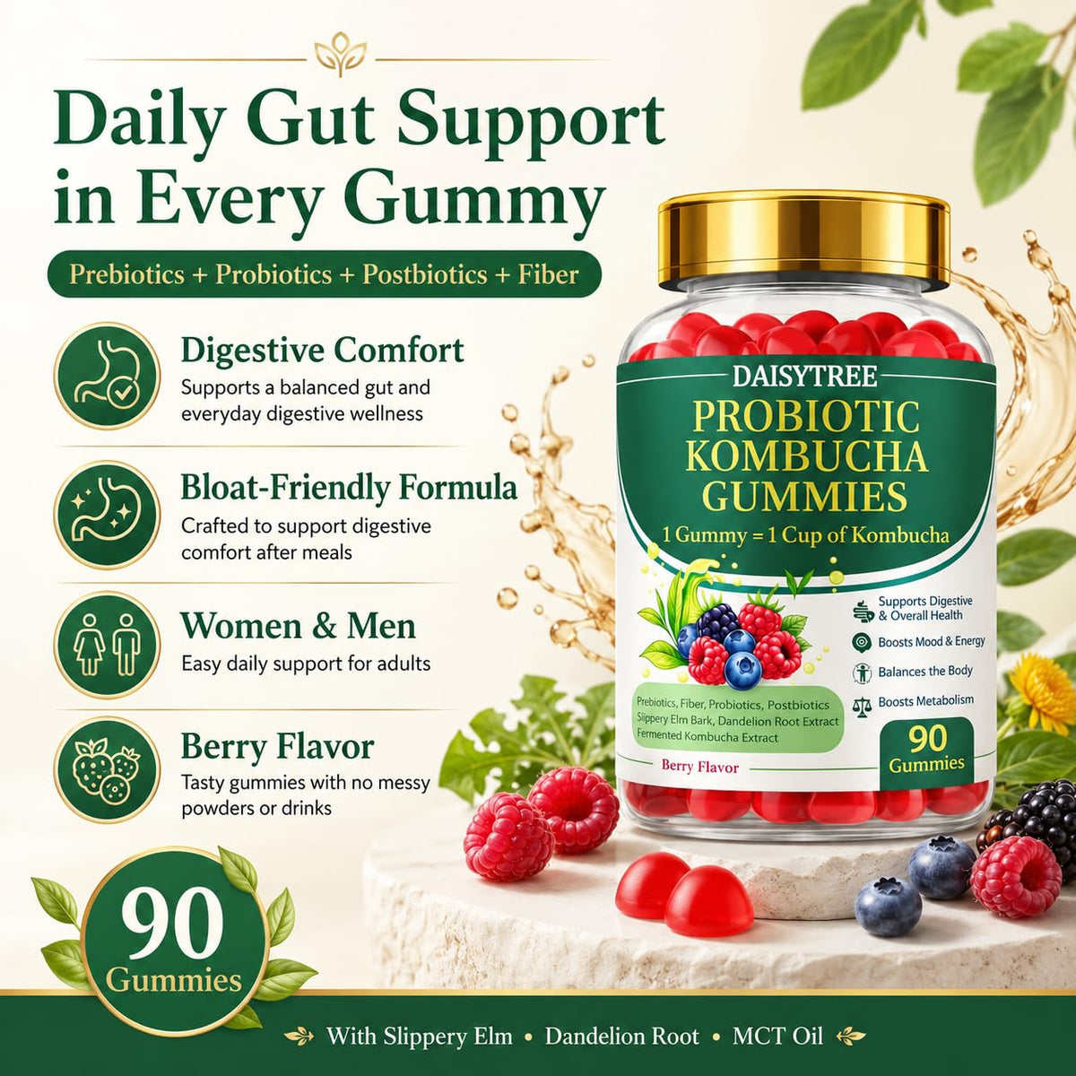 Delicious probiotic gummies for gut health