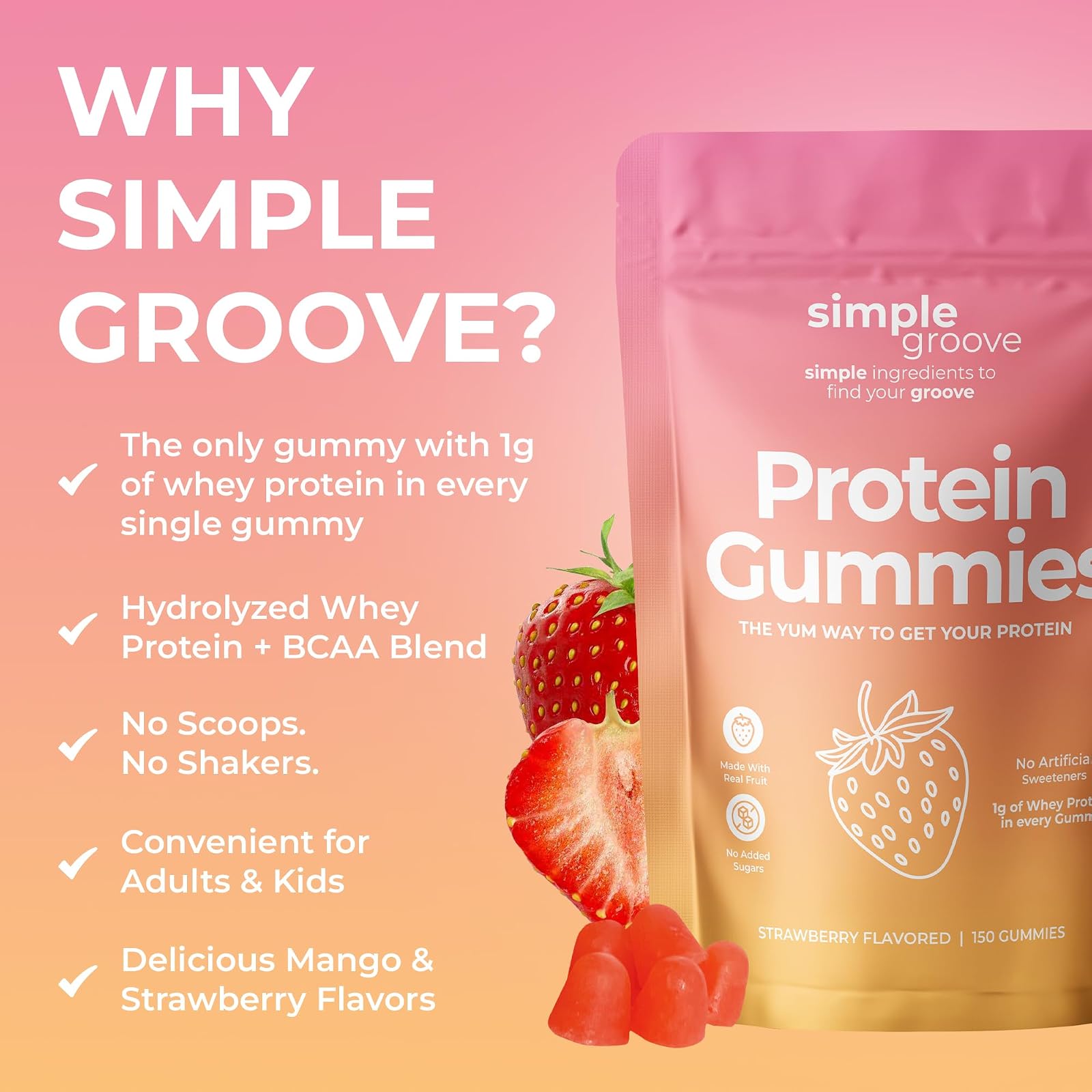 Delicious protein gummies for snacks