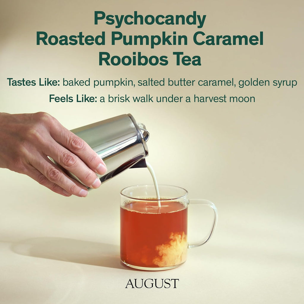 Delicious pumpkin caramel tea experience