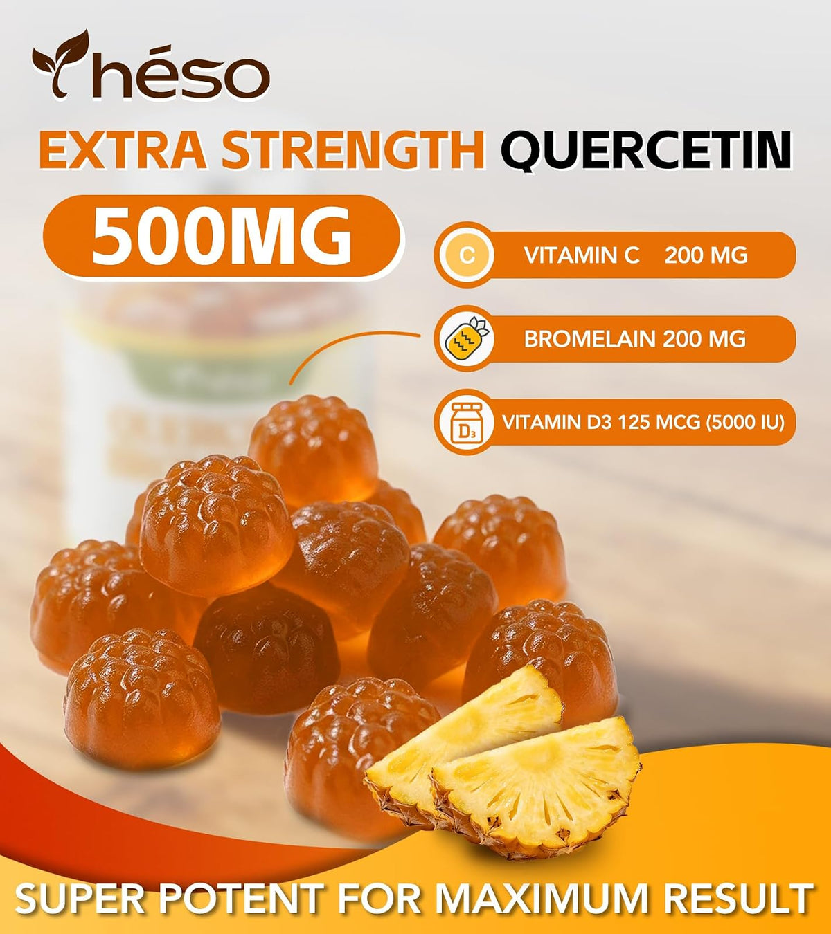 Delicious Quercetin gummies for health