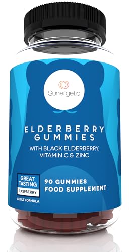 Delicious raspberry elderberry gummy supplements