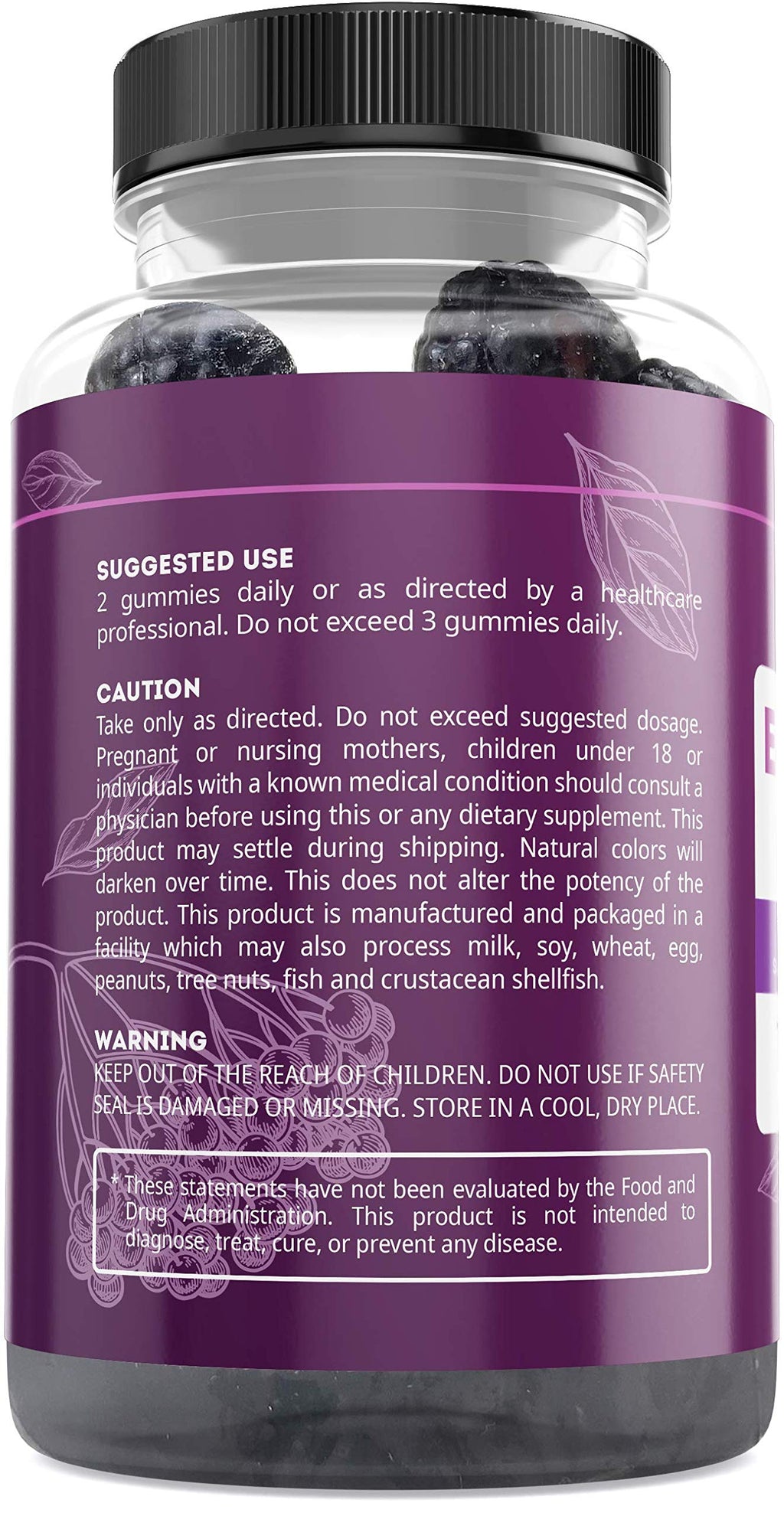 delicious raspberry elderberry gummy supplements