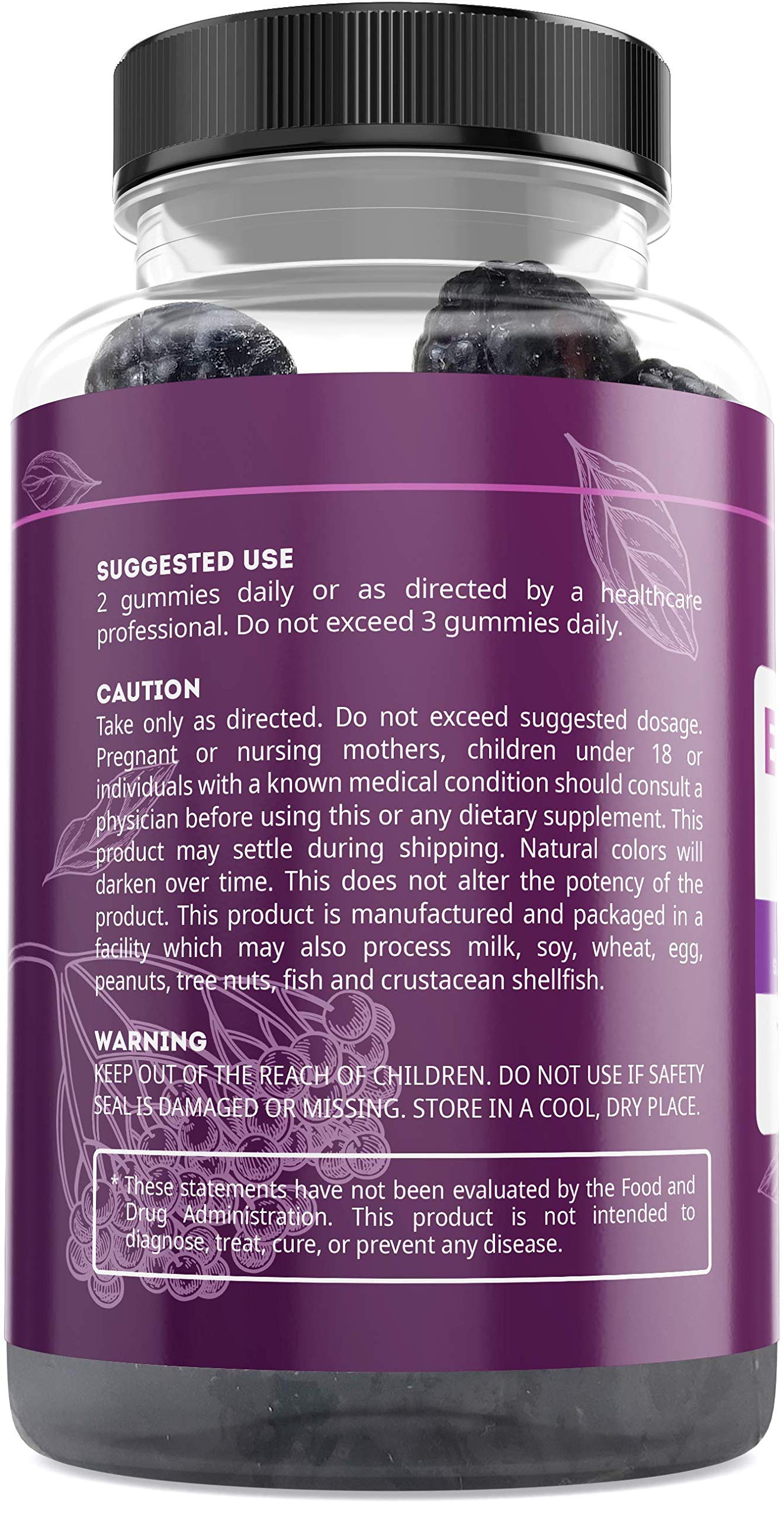 delicious raspberry elderberry gummy supplements