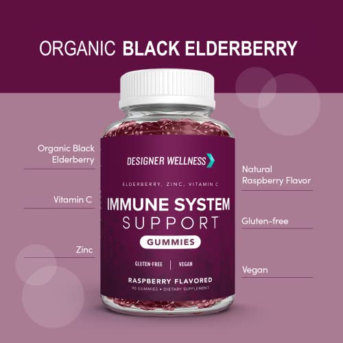 delicious raspberry flavored elderberry gummies
