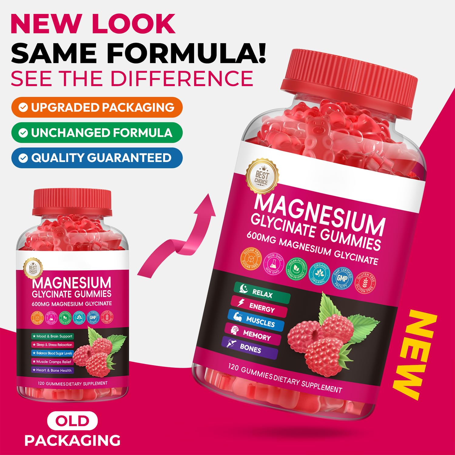 delicious raspberry flavour magnesium supplement