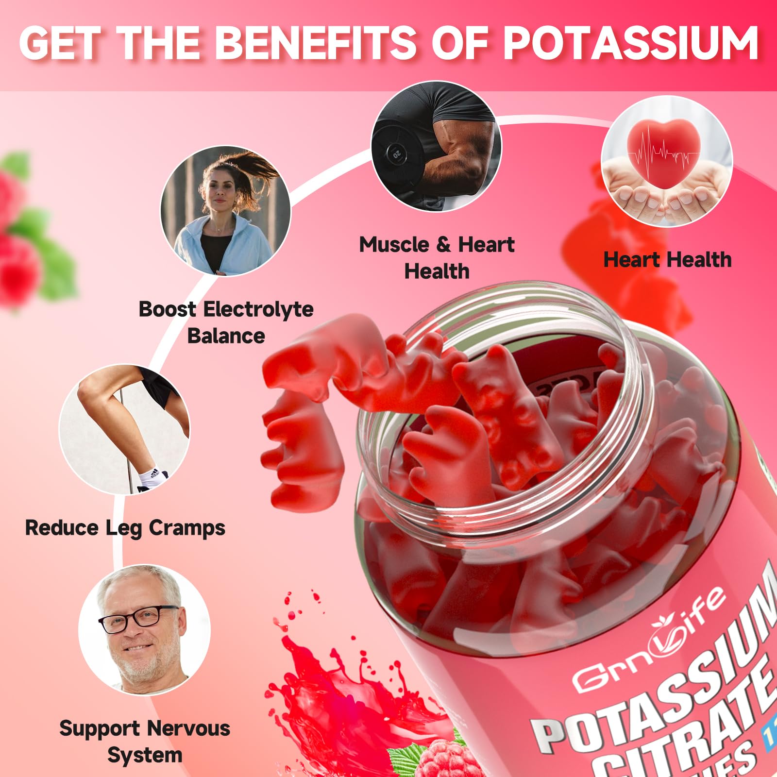 delicious raspberry gummies for potassium boost