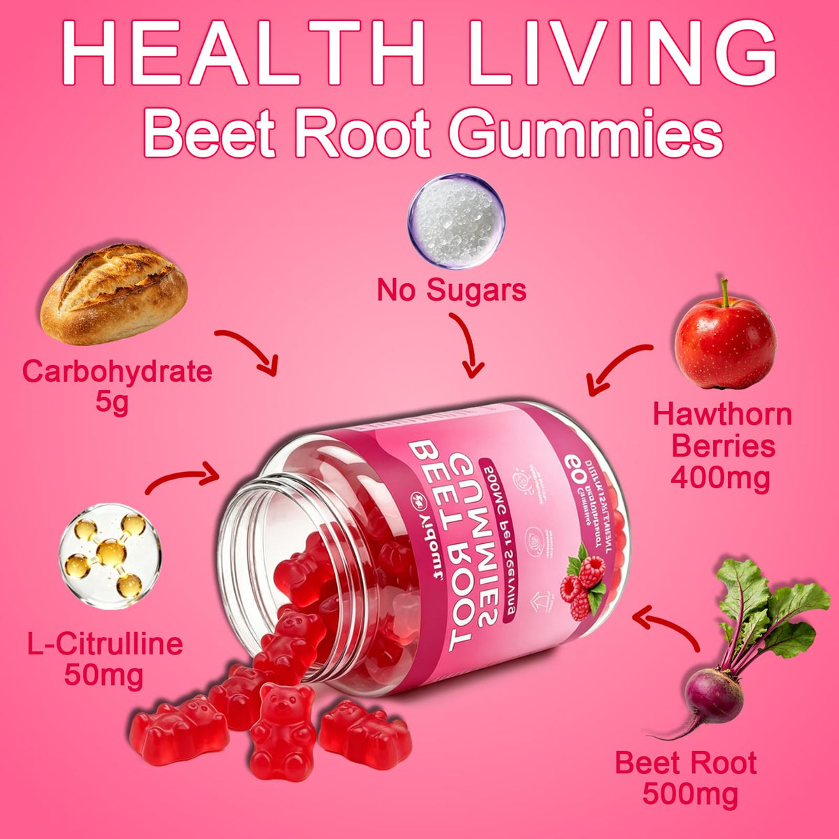 delicious raspberry herbal gummies