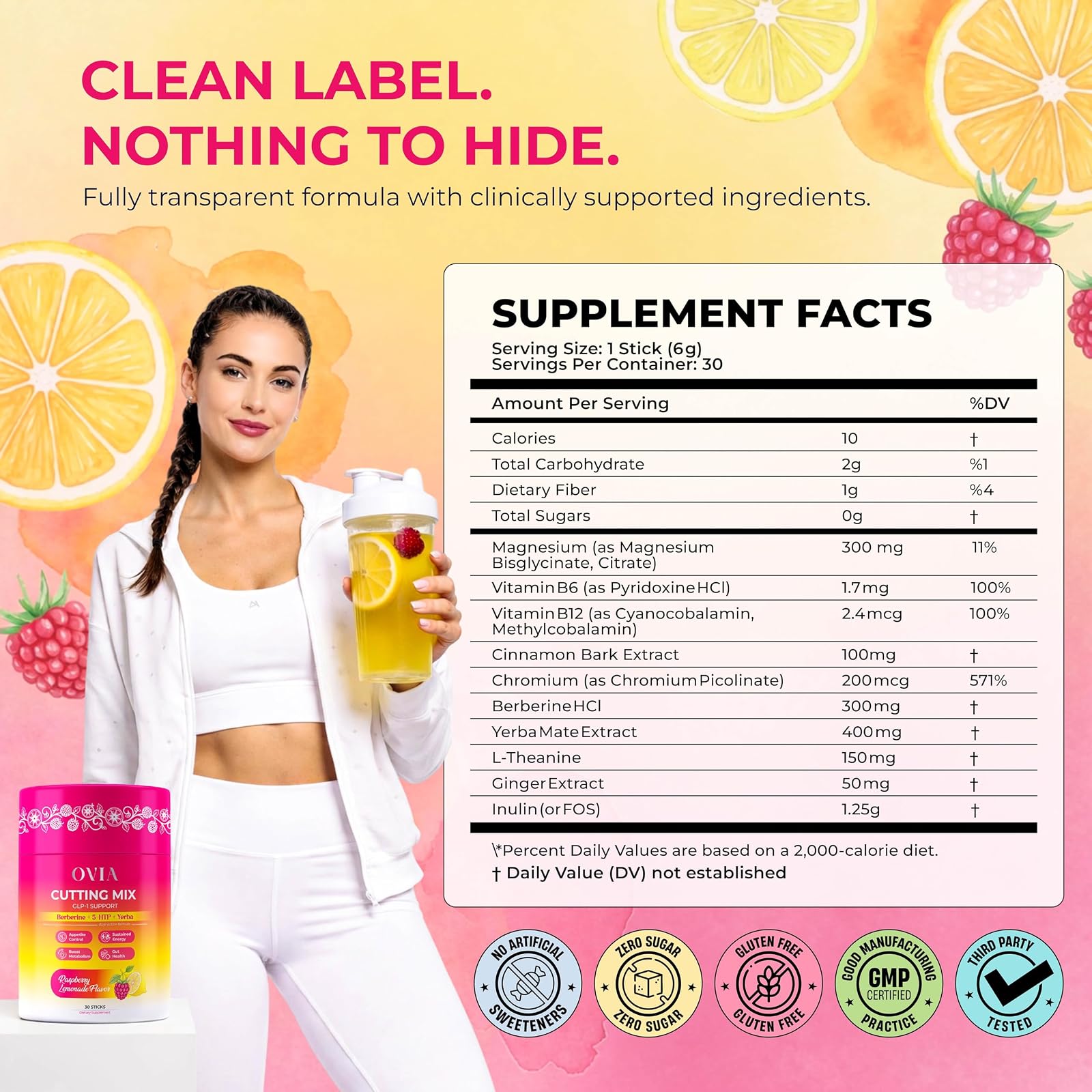 Delicious raspberry lemonade flavour powder