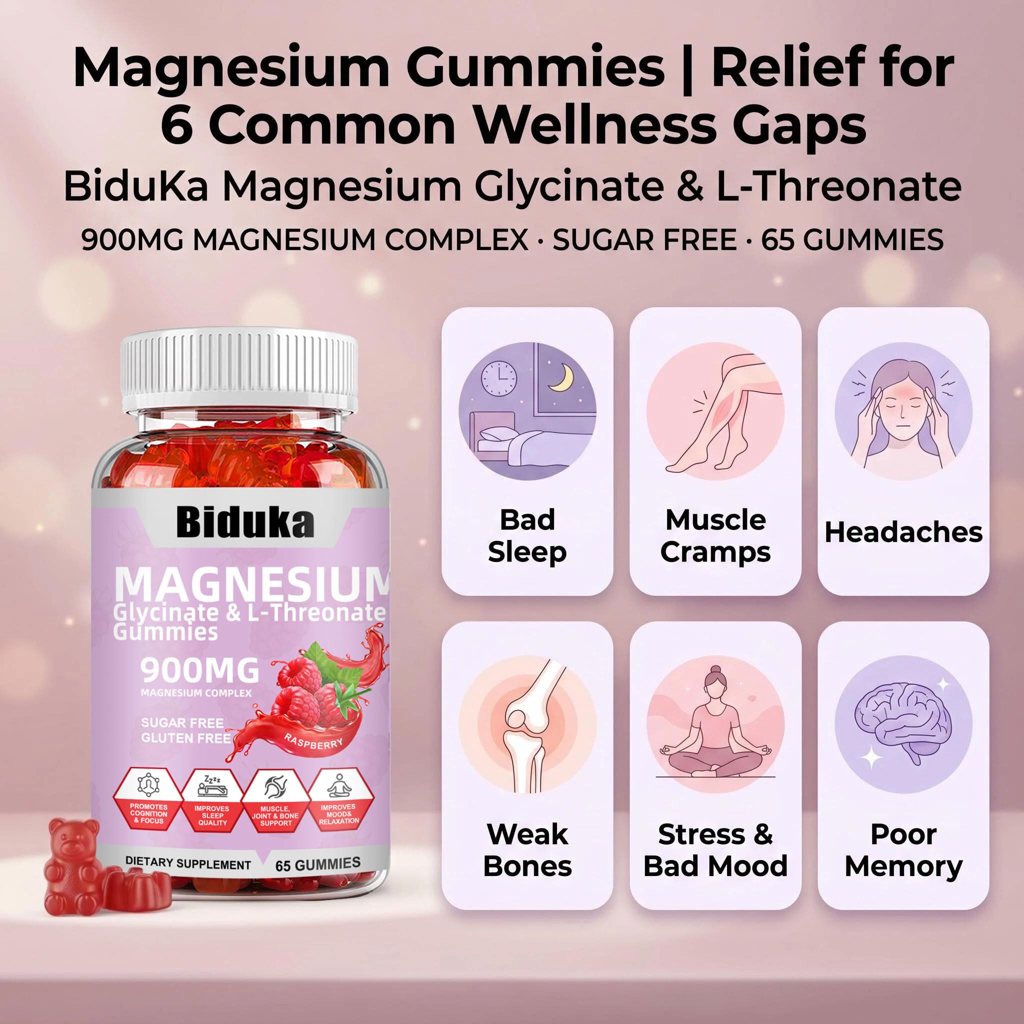 delicious raspberry magnesium gummies