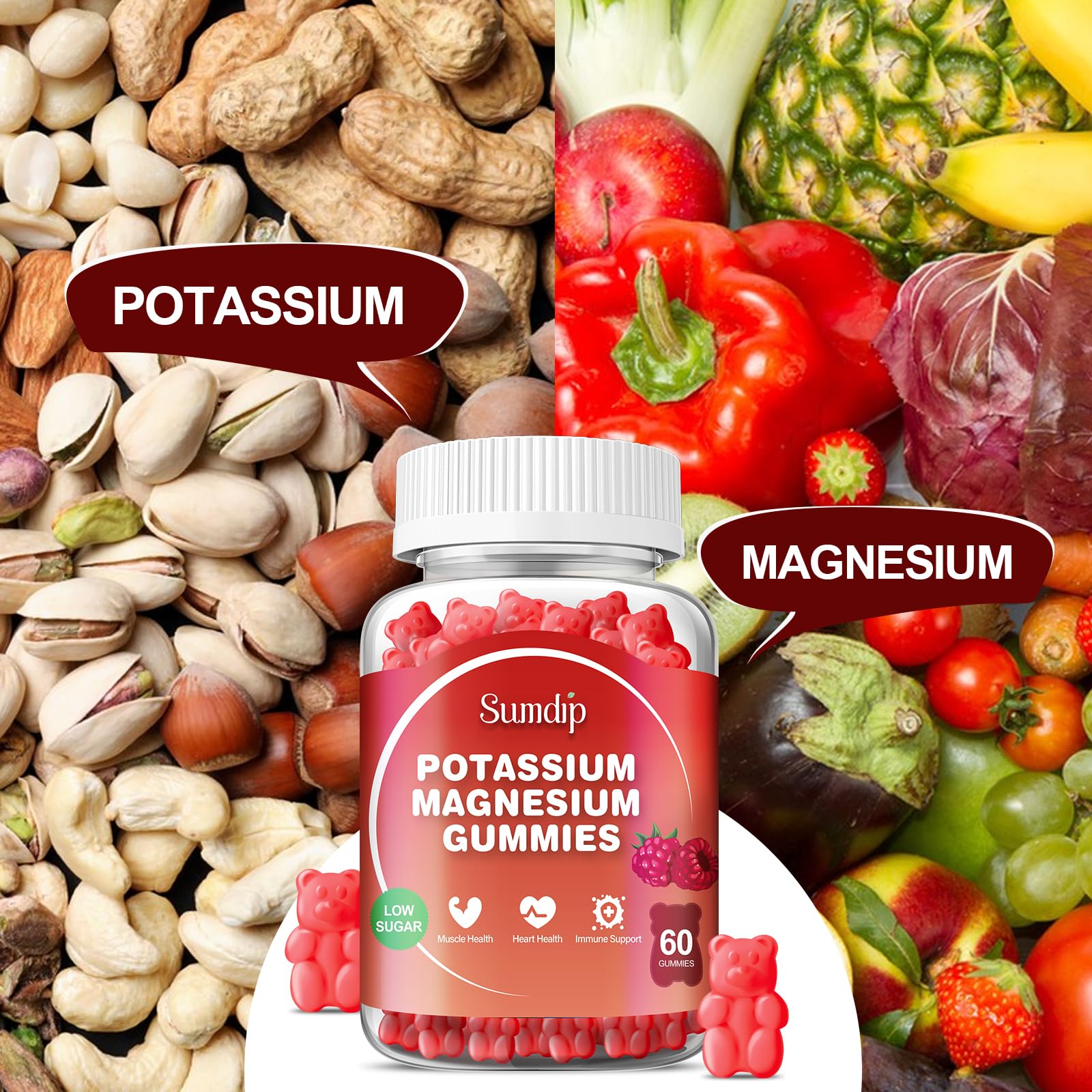 delicious raspberry potassium gummies