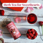 Delicious Raspberry Rose tea infusion