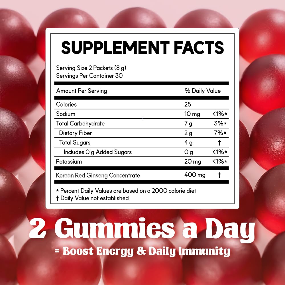 delicious red ginseng gummies for health