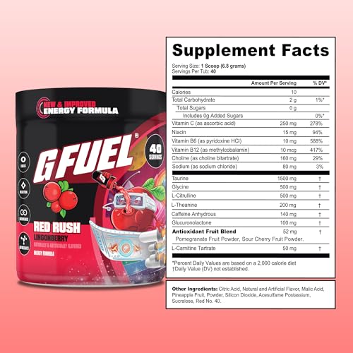 delicious Red Rush energy powder