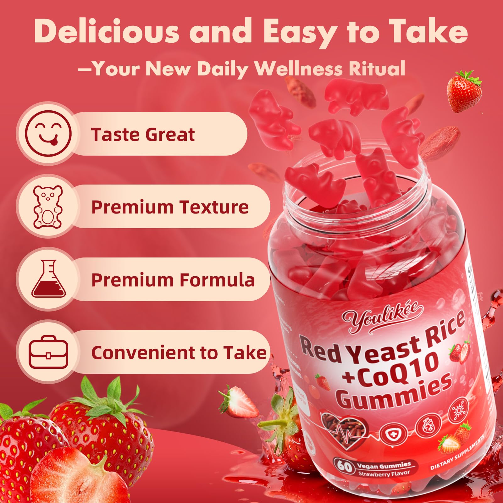 Delicious Red Yeast Rice chewables
