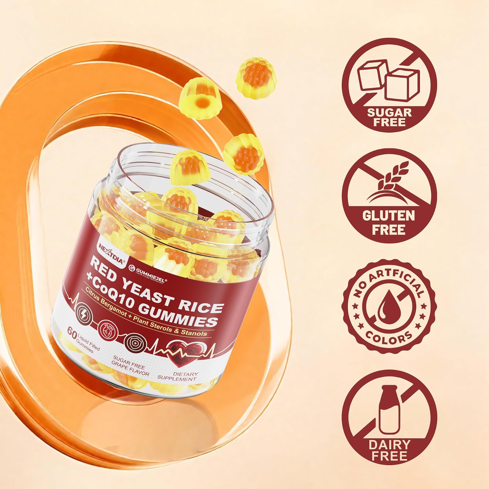 Delicious Red Yeast Rice gummy supplements
