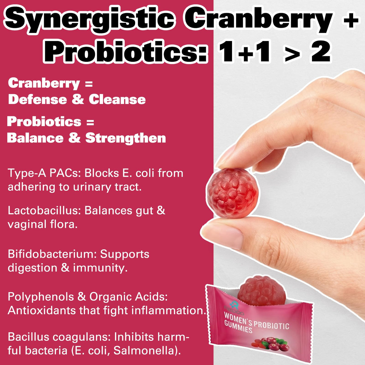 delicious REDOO probiotic gummy supplements