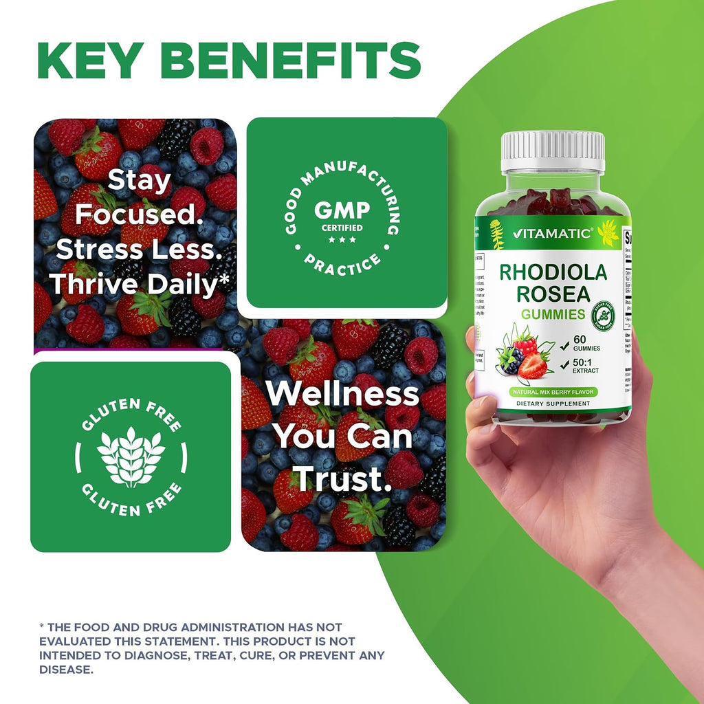 Delicious rhodiola rosea supplement for wellness