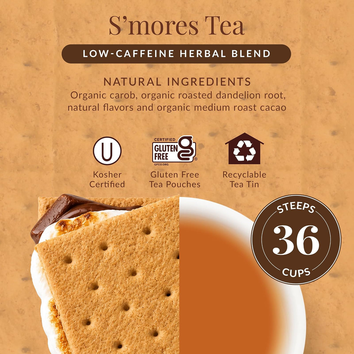 Delicious S'mores flavour herbal tea