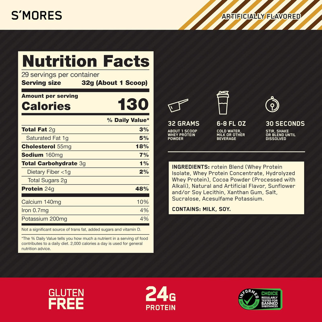 delicious S'Mores whey protein powder