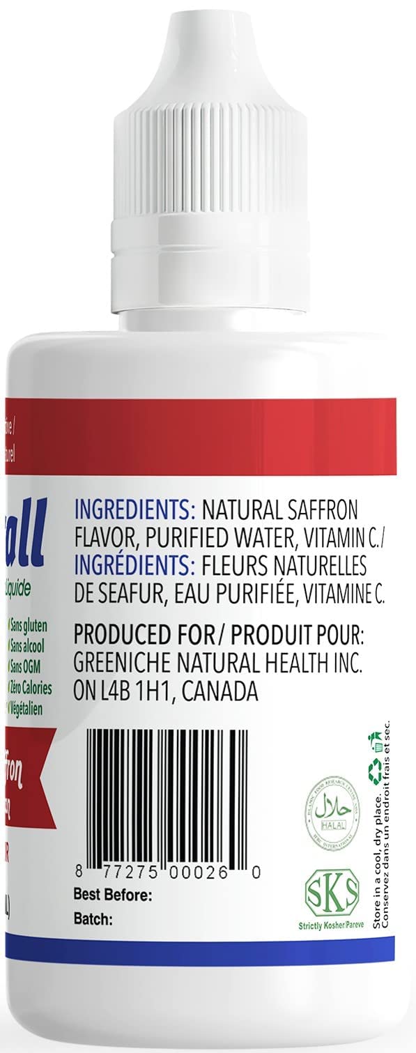 Delicious saffron flavored stevia drops