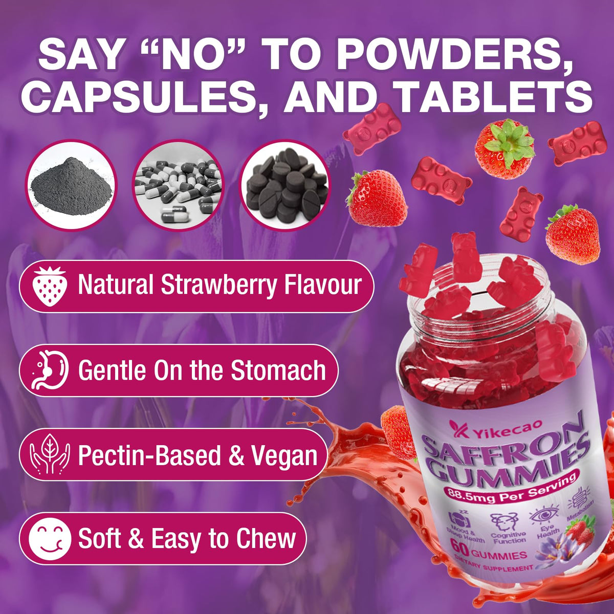 delicious saffron gummies for daily vitamins