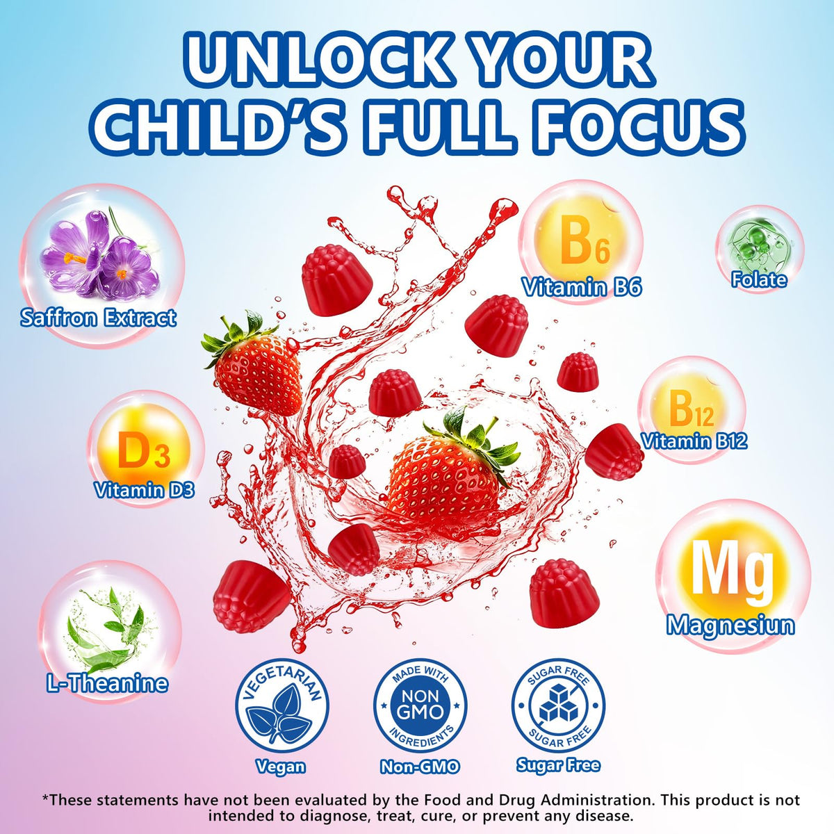 Delicious saffron gummies for kids