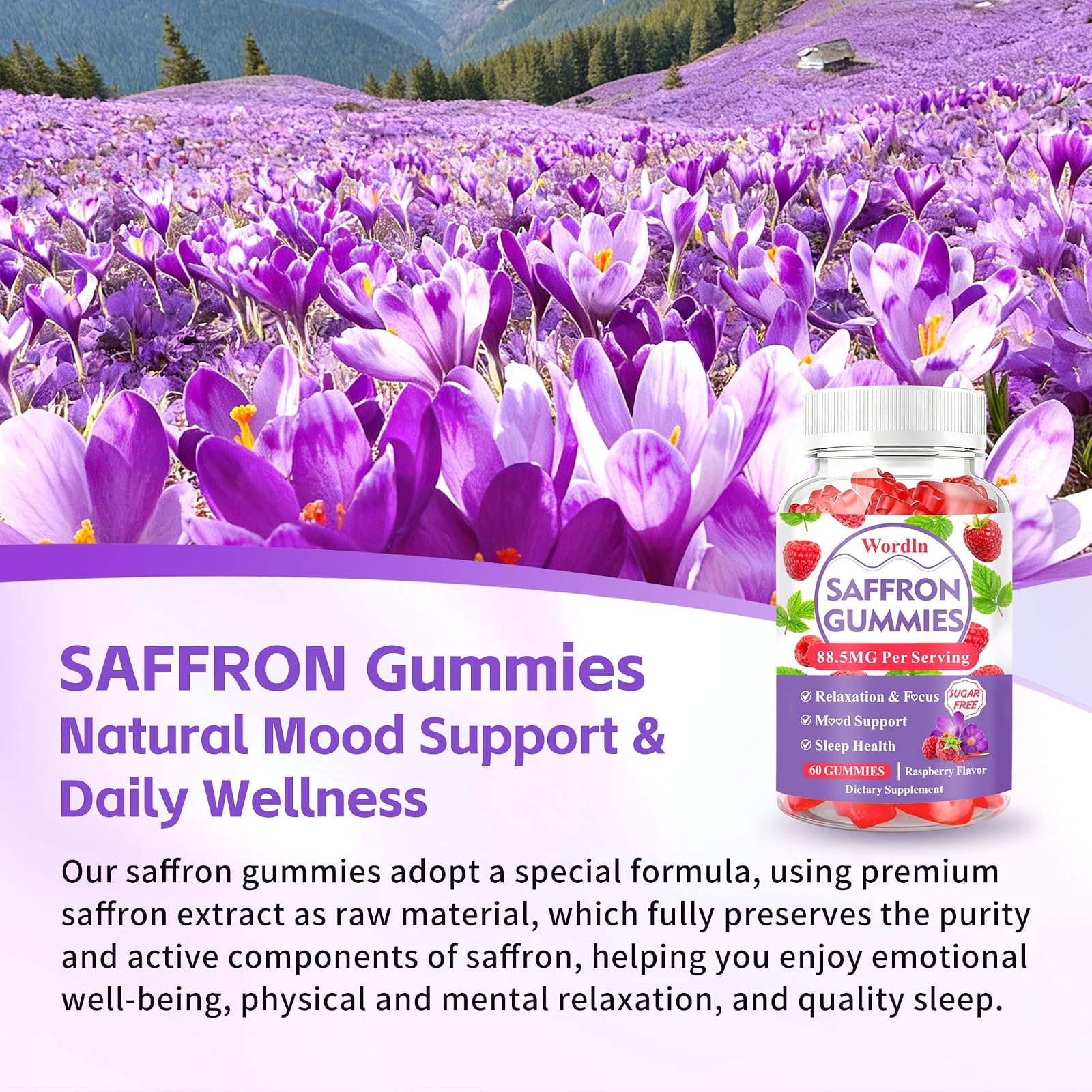 Delicious saffron gummies for wellness