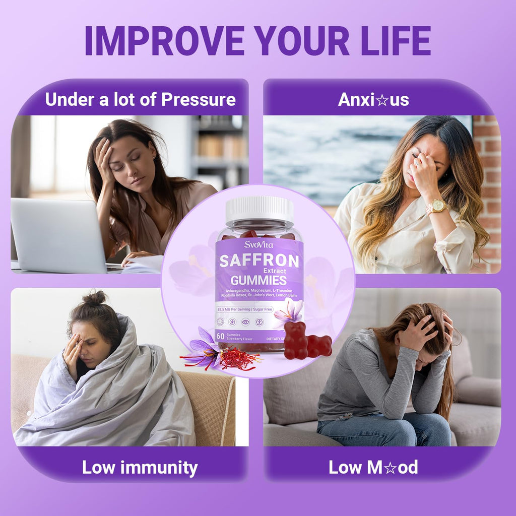Delicious saffron multivitamin gummies