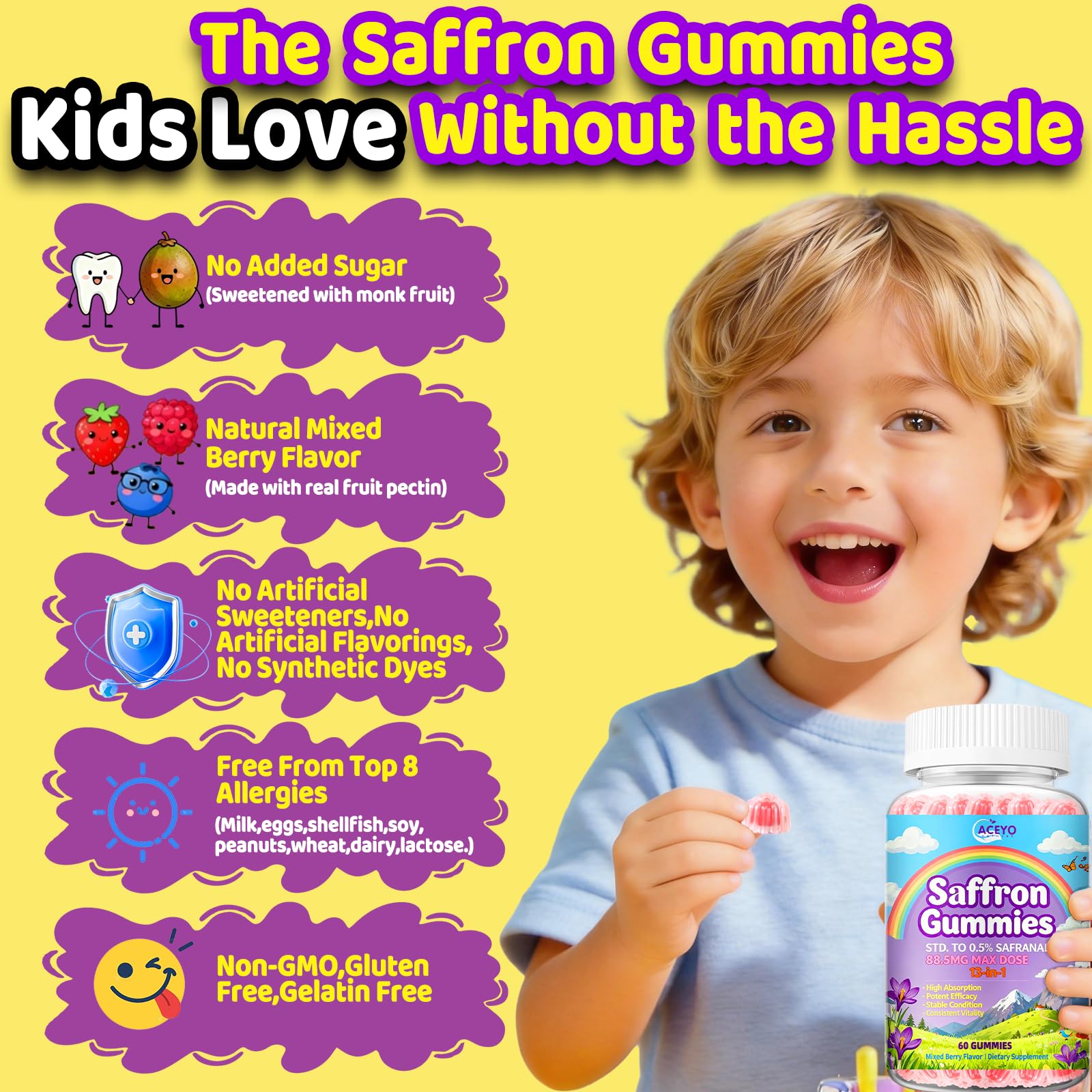 Delicious saffron multivitamins for adults