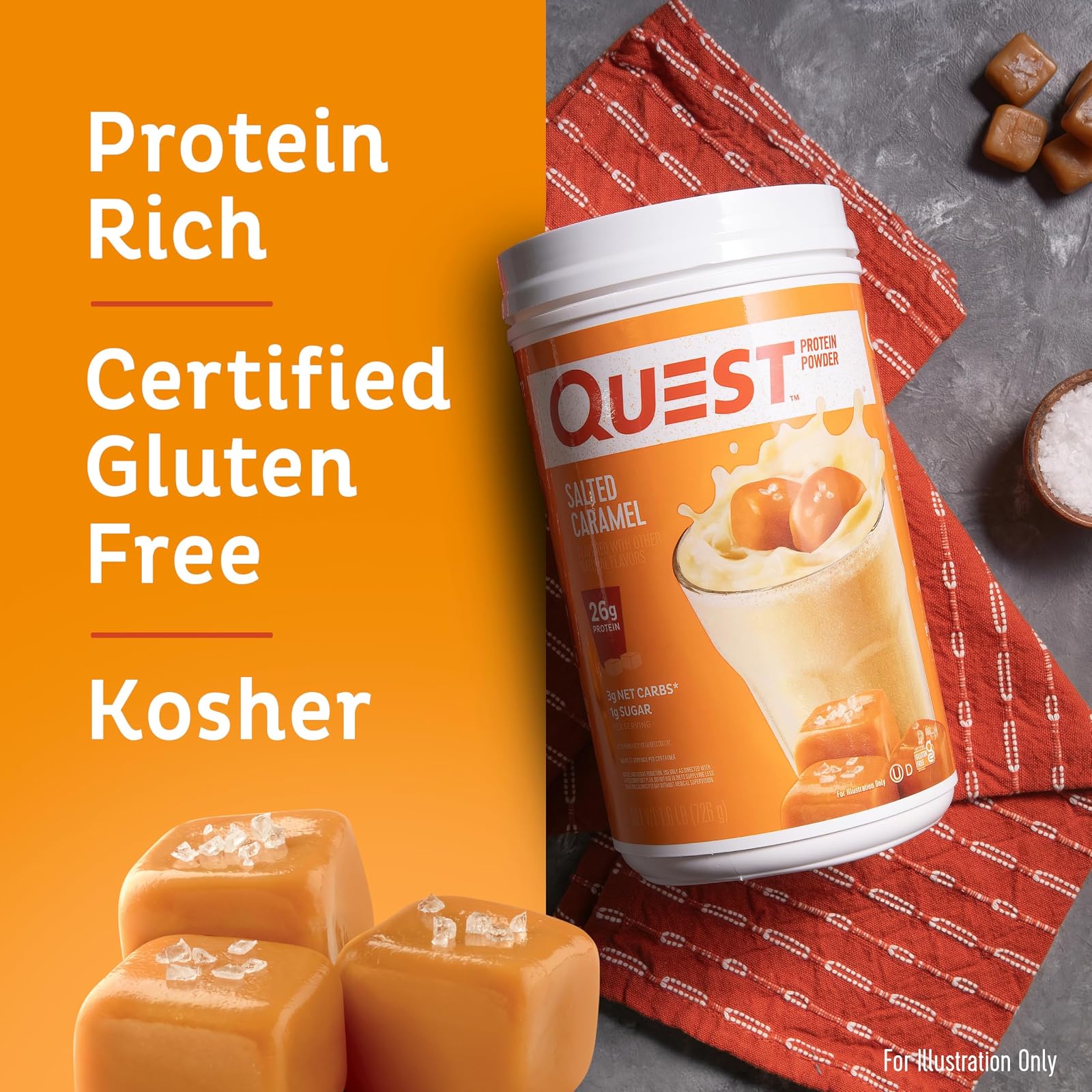 delicious salted caramel protein supplement