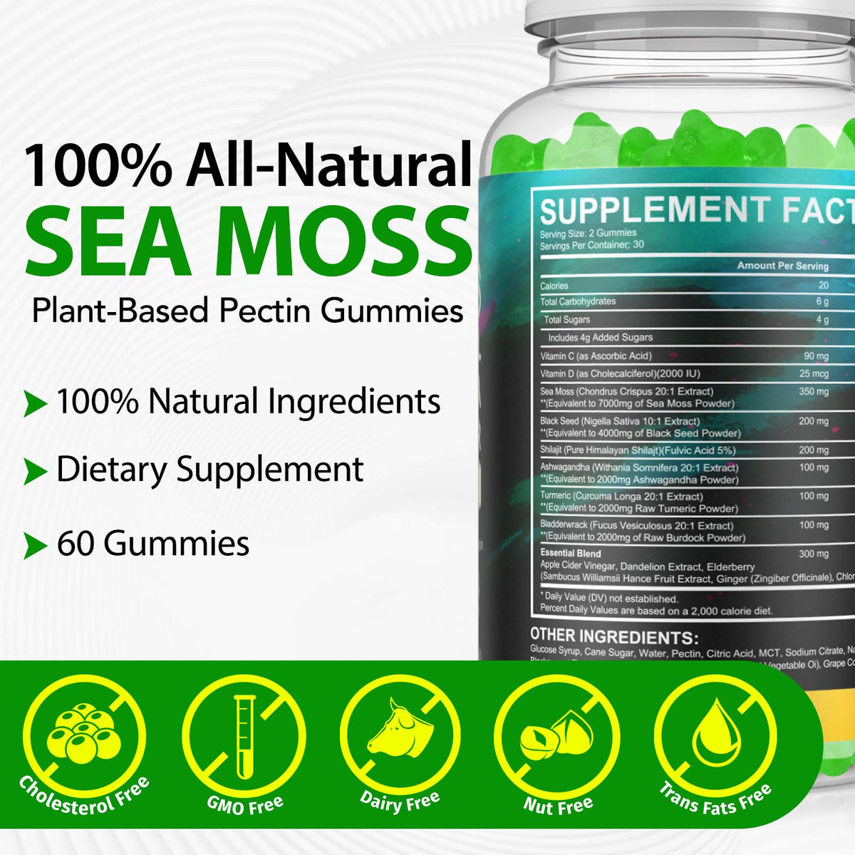 Delicious Sea Moss Gummies for health
