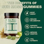 Delicious sea moss gummy supplements