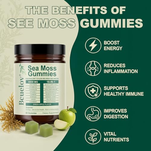 Delicious sea moss gummy supplements