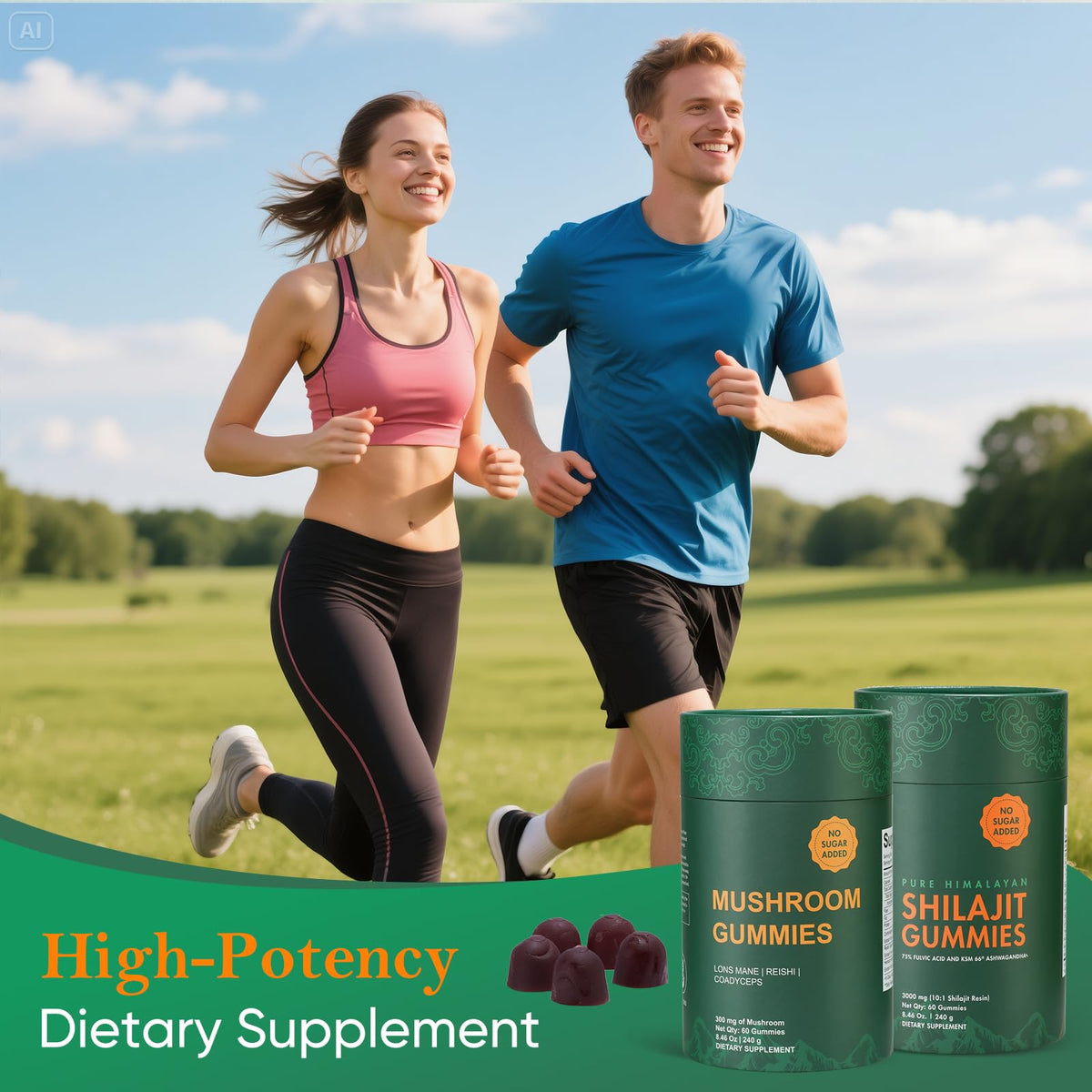 delicious shilajit and mushroom chewables