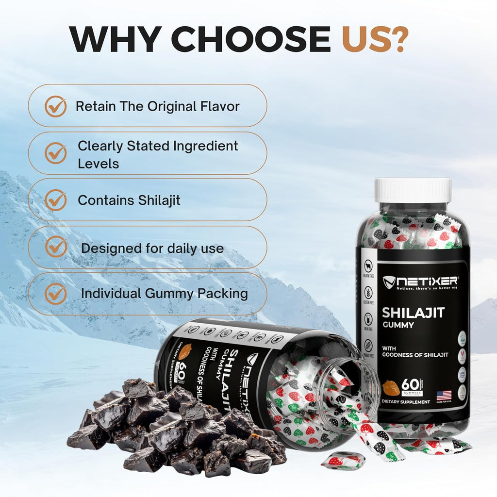 Delicious Shilajit gummies for vitality