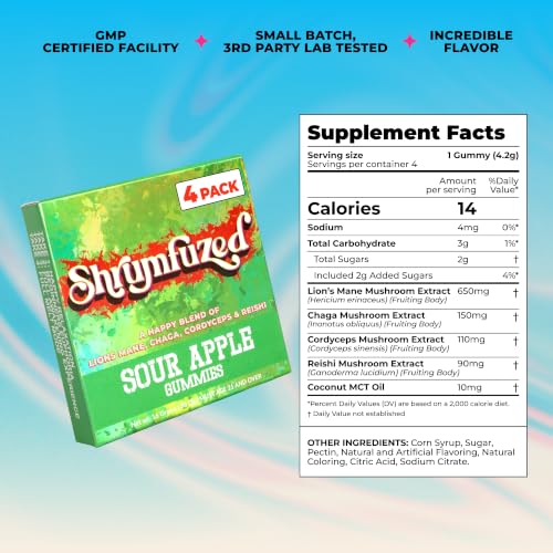 Delicious sour apple mushroom candy