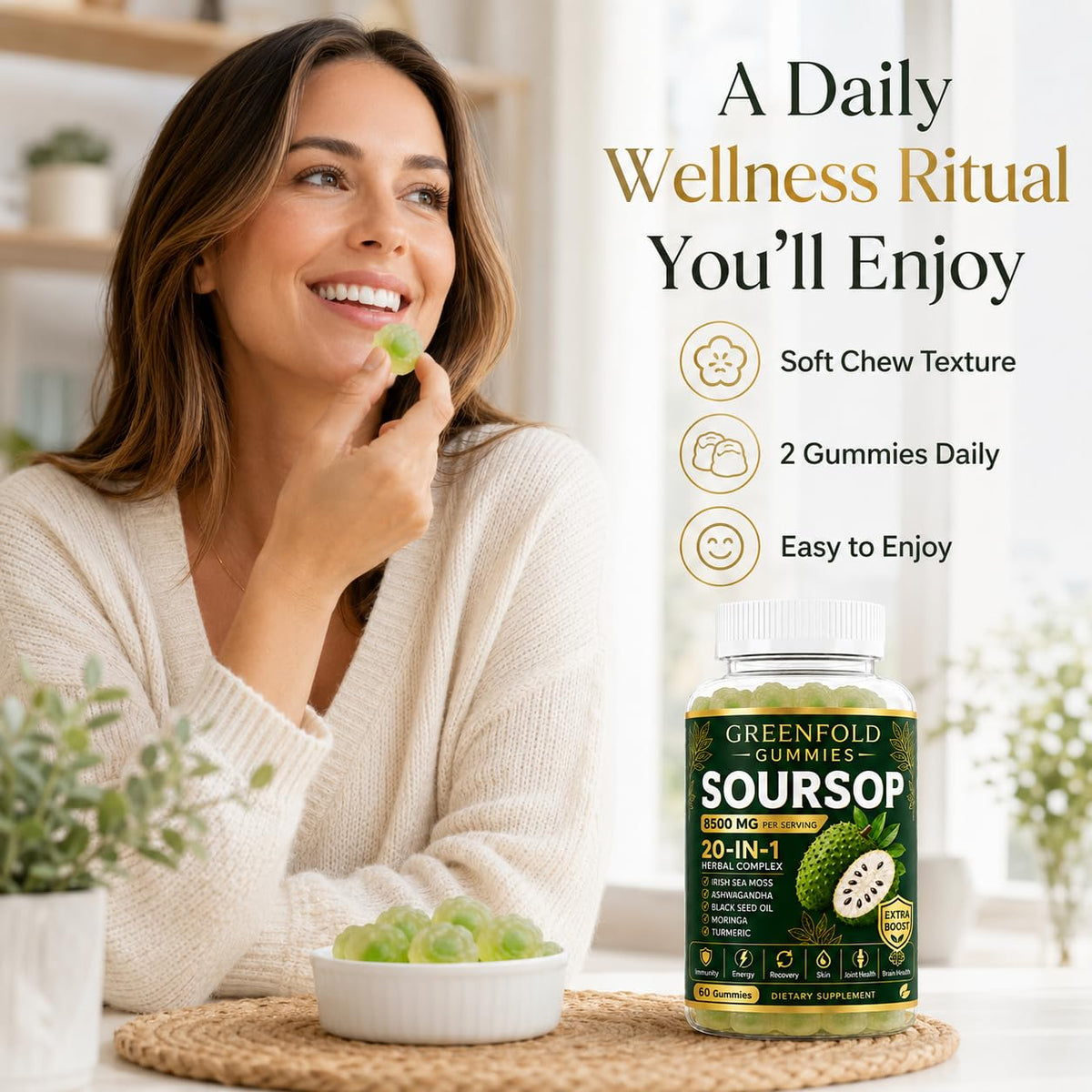 Delicious soursop gummies for wellness